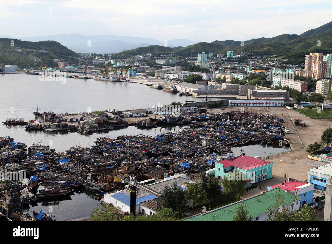Port city of Chongjin in North Korea which is known as the City of Iron ...