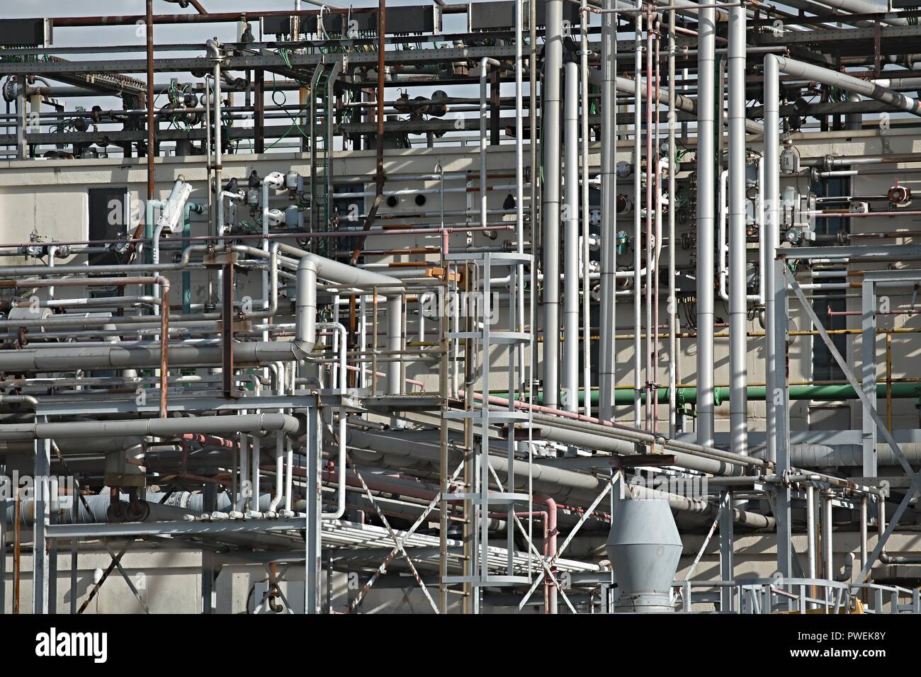 Chemical plant pipes Stock Photo - Alamy