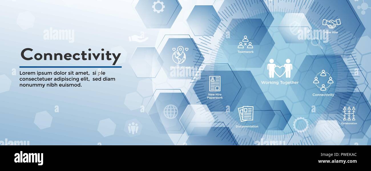 Connectivity Web Header Banner with Togetherness, Connectnedness ...