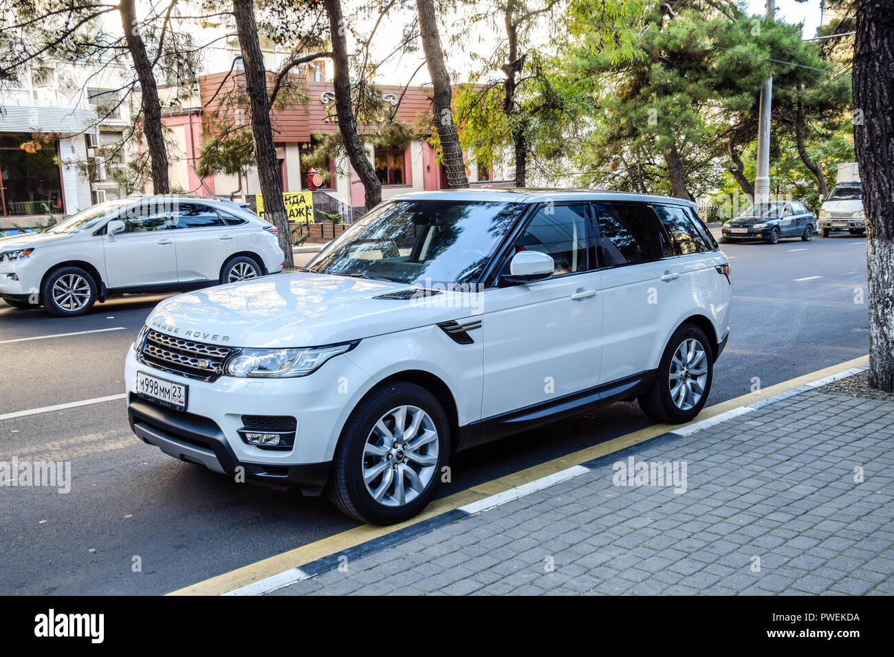 Novorossiysk, Russia - September 29, 2018: Car Range Rover parked at ...