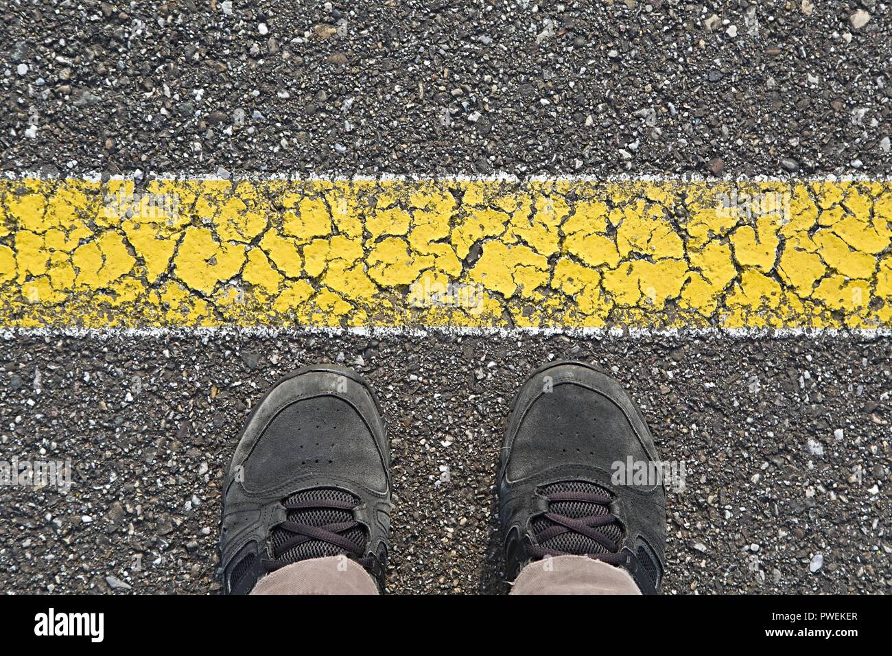 Standing behind the line Stock Photo - Alamy
