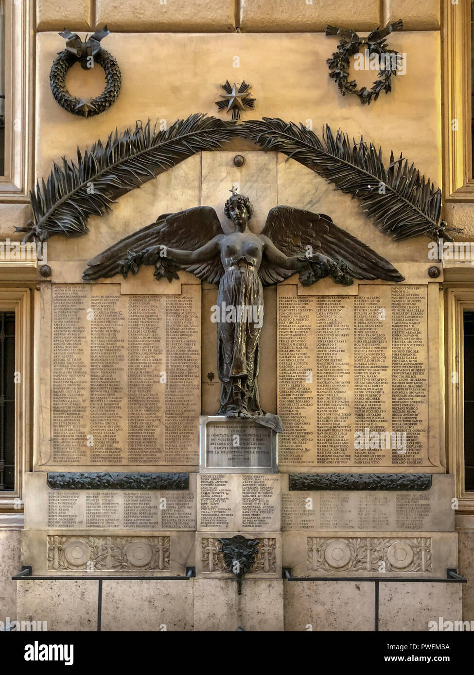 Turillo Sindoni - Monument to the Warriors of the War - a great angel ...