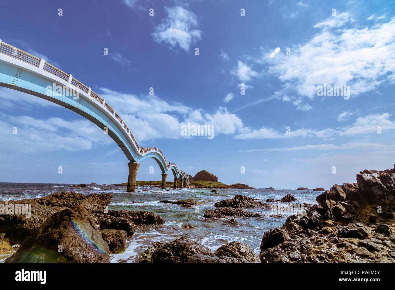 Bridge to SanXianTai Island, Taiwan Stock Photo - Alamy