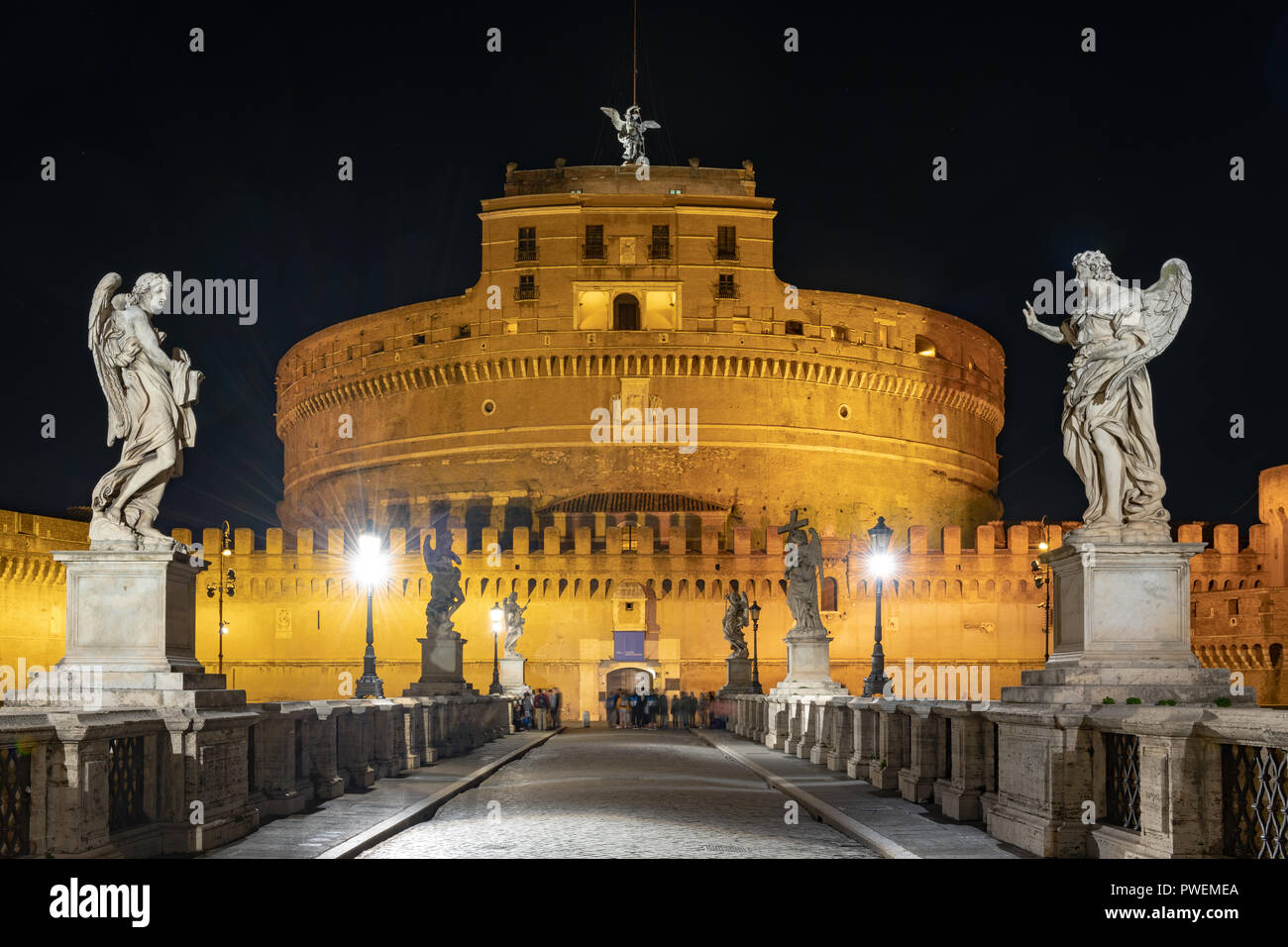 Castel Sant'Angelo or Castle of Holy Angel, Rome, Italy. Castel Sant'Angelo is one of the main ...