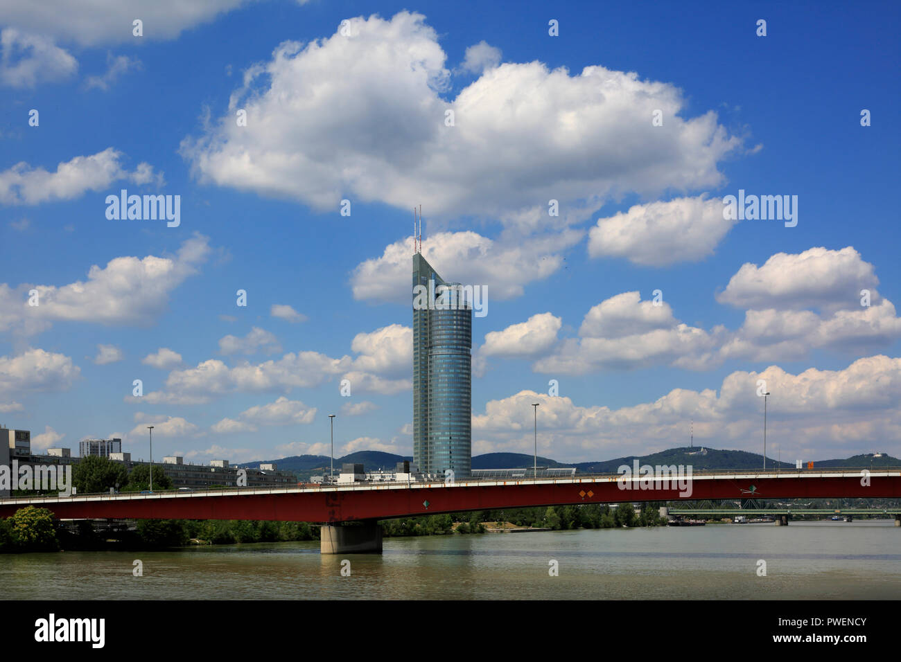 Austria, A-Vienna, Danube, Federal Capital, Millenium Tower at the ...