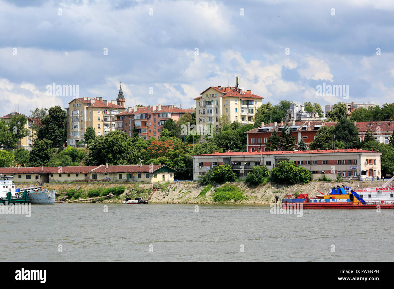 Bulgaria, Ruse at the Danube, Rousse, Russe, Danube lowlands, city view ...