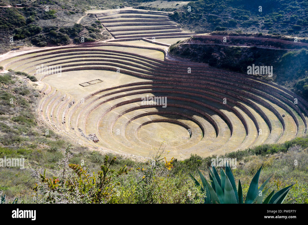 Inca terraces at Moray, near Cuzco, Peru Stock Photo - Alamy