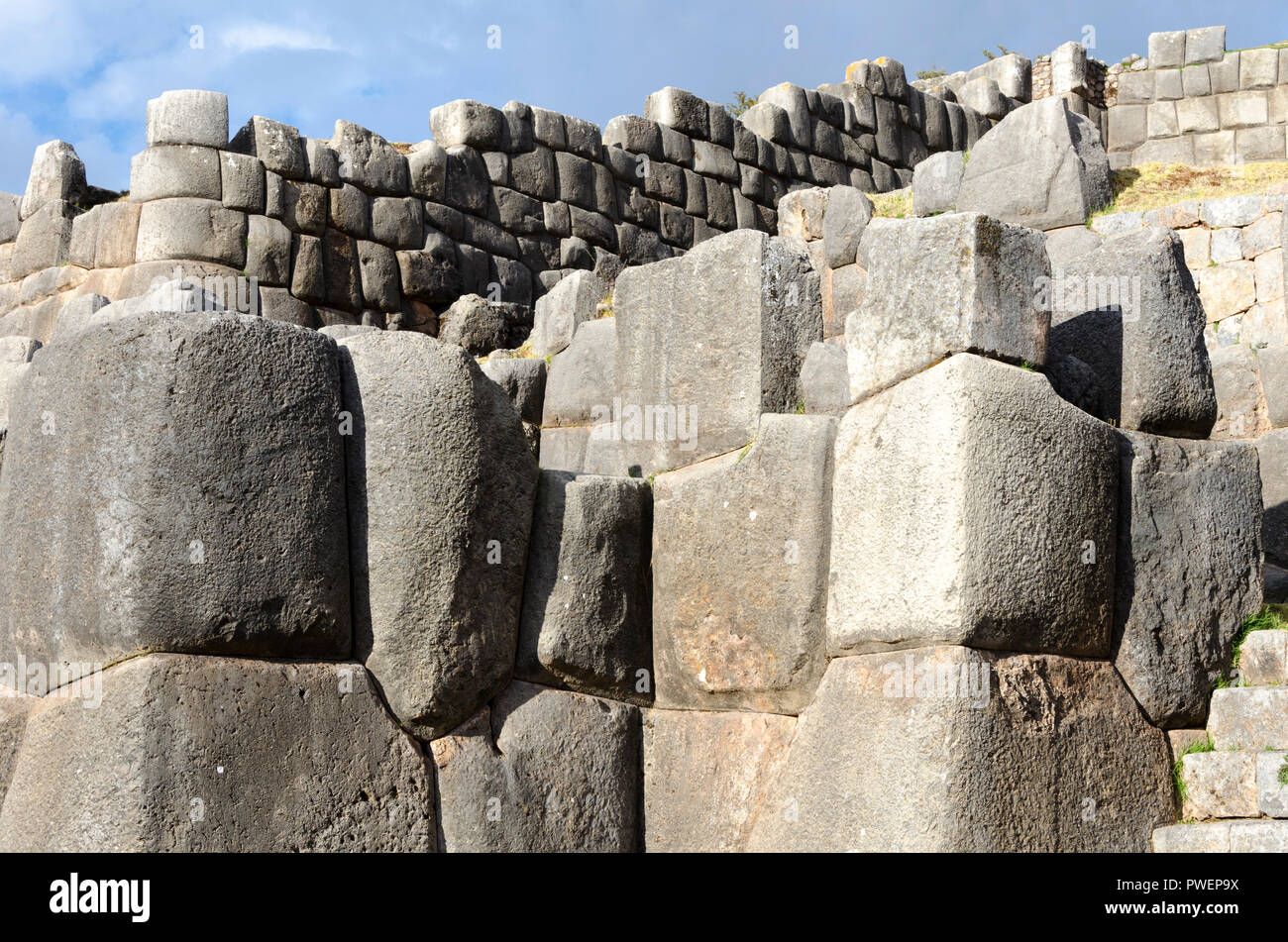 Inca ruins at Saqsaywaman, Cuzco, Peru Stock Photo - Alamy