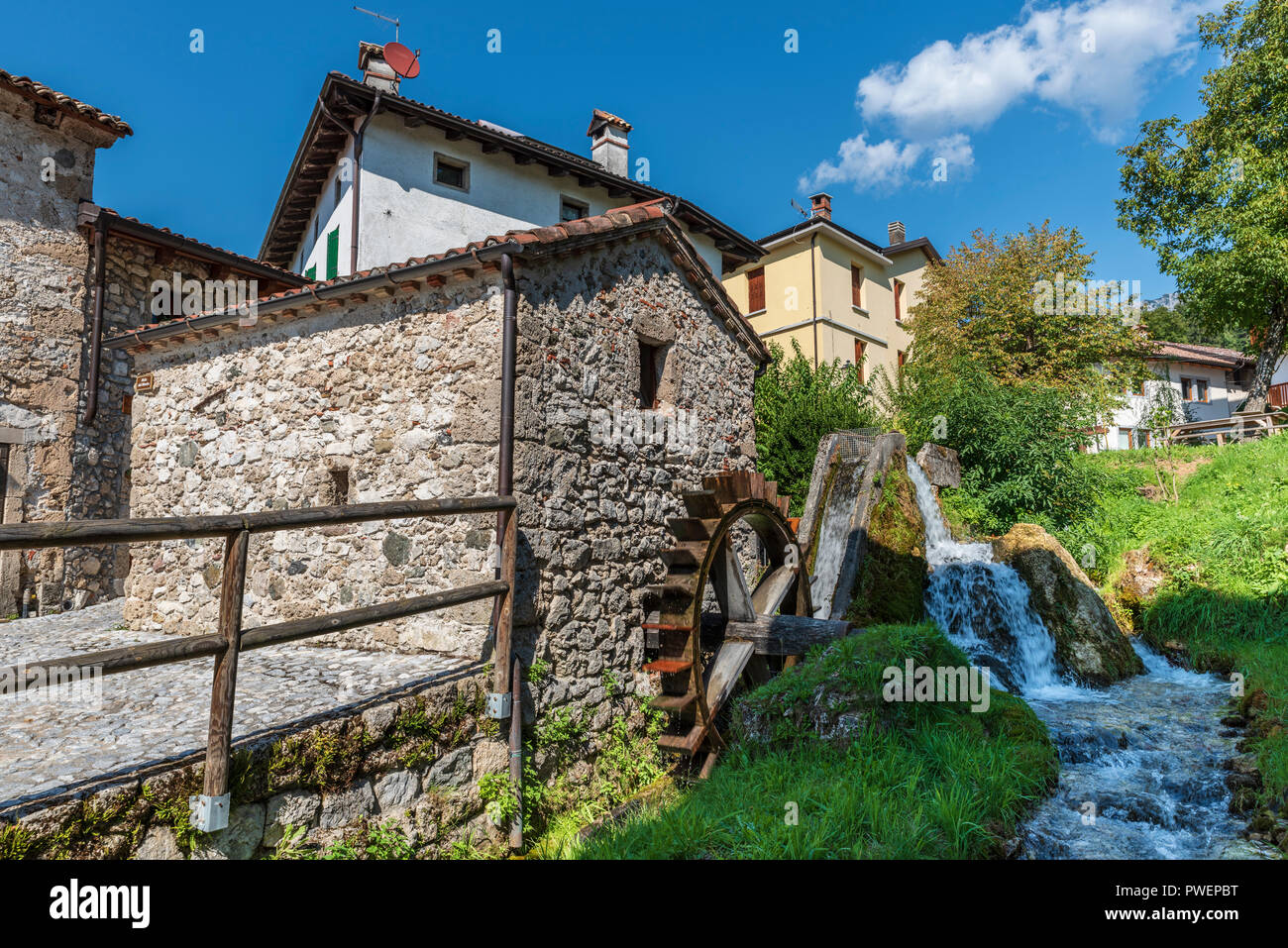 Ancient mills and characteristic dwellings of Illegio. Carnia, Friuli ...
