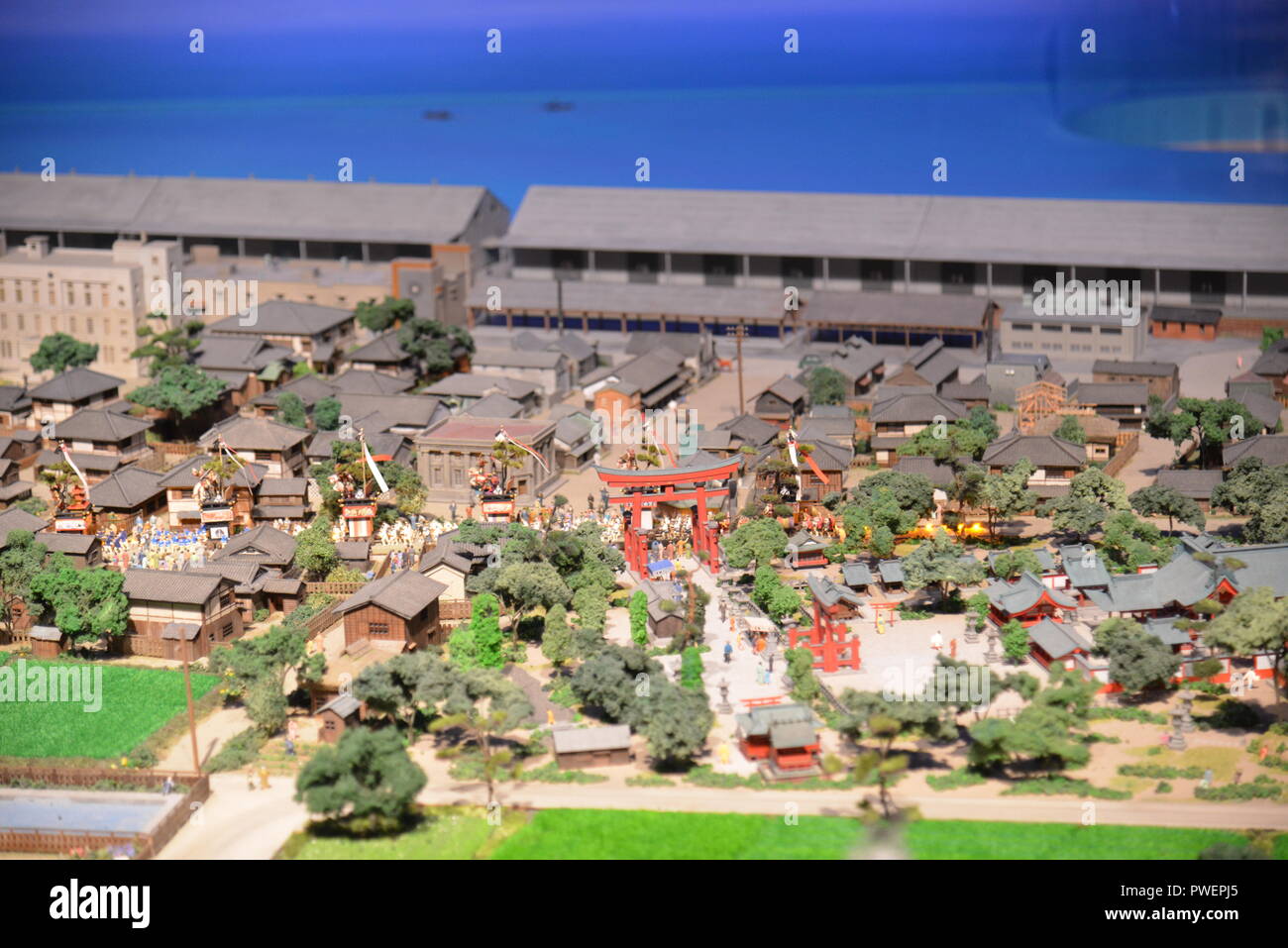 Diorama of townscape at Tsuruga Red Brick Warehouse Stock Photo - Alamy