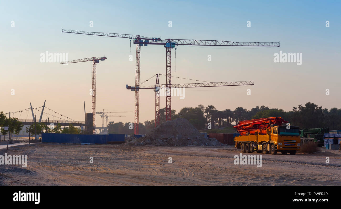 Cranes concrete pump hi-res stock photography and images - Alamy
