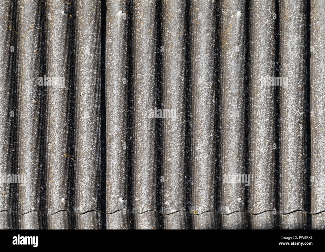 Fibre cement roofing, frontal top view, background photo texture Stock ...