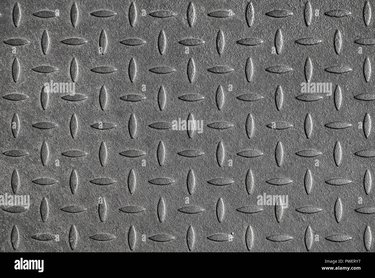 Gray diamond plate metal wall pattern. Background texture, frontal view ...