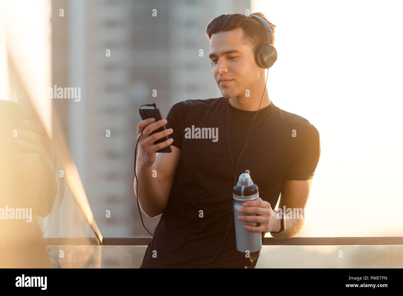 Man received a message Stock Photo - Alamy