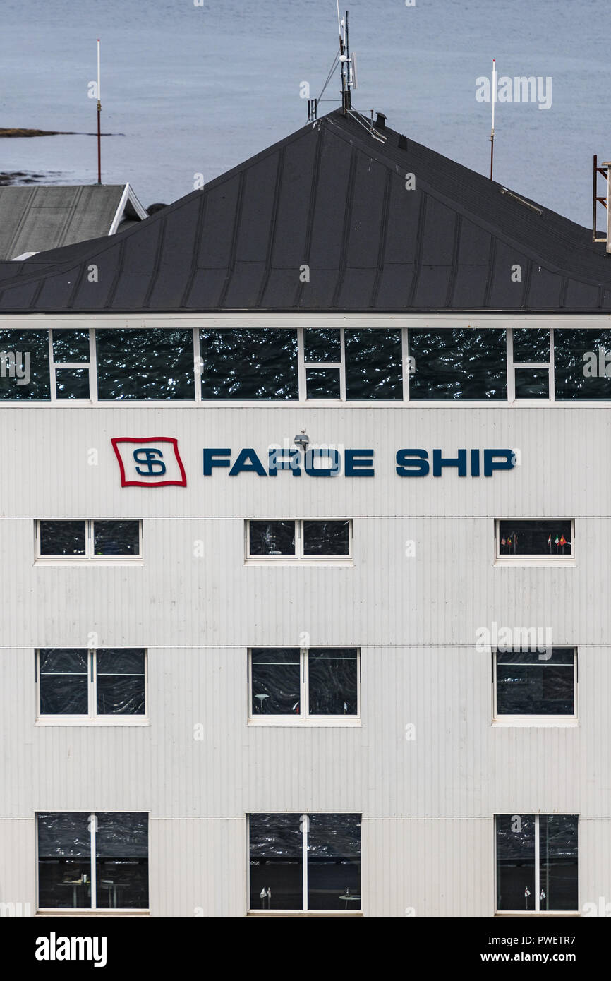 Panorama view to the city of Torshavn on Faroer islands denmark Stock ...