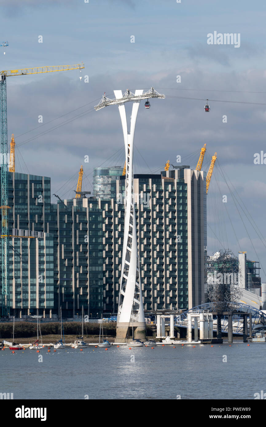 Emirates Air Line Cable Car at Greenwich Docklands, London, England ...