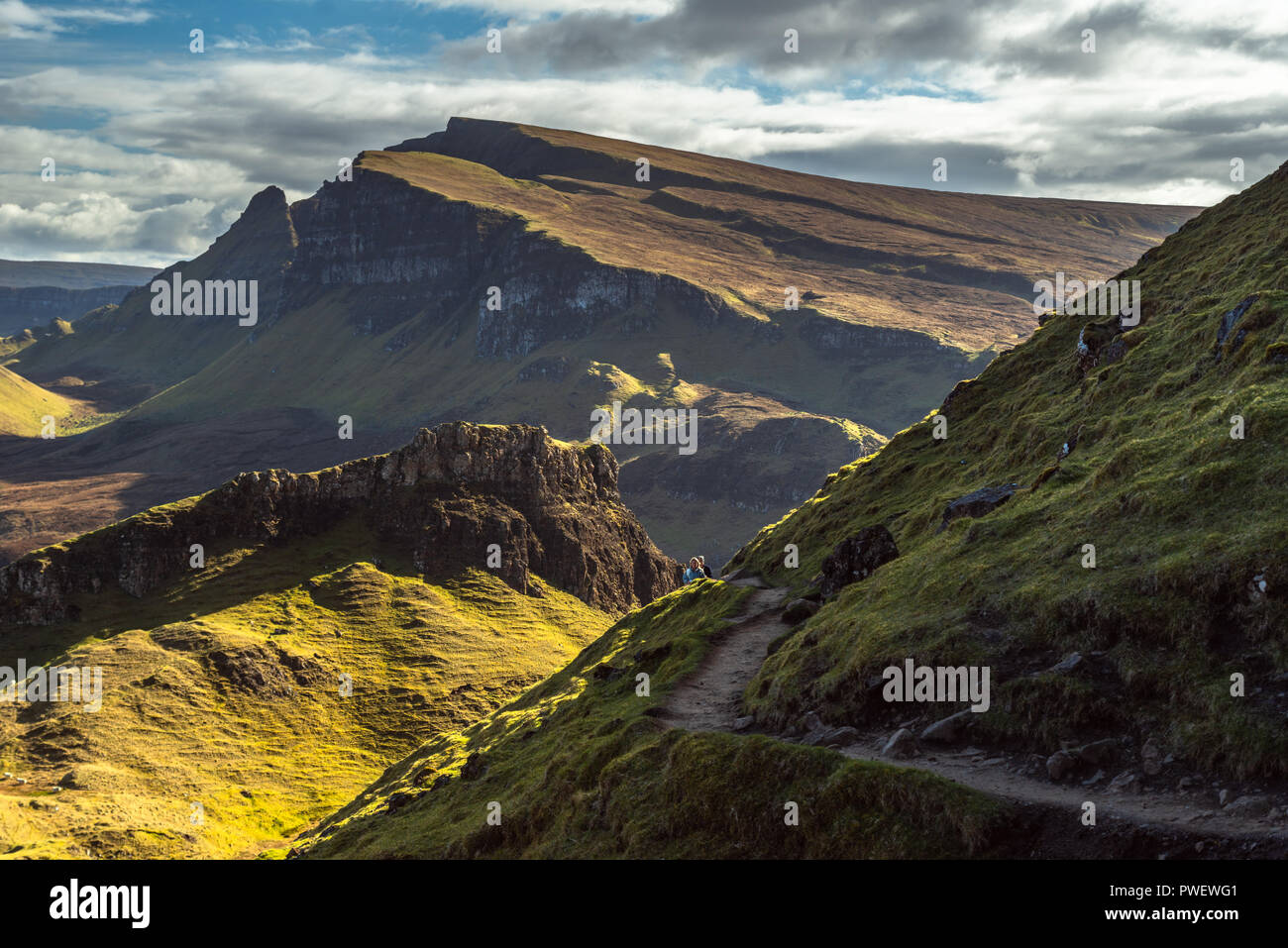 Hairpin bends, the Quiraing, Trotternish Ridge, Isle of Skye, Scotland ...