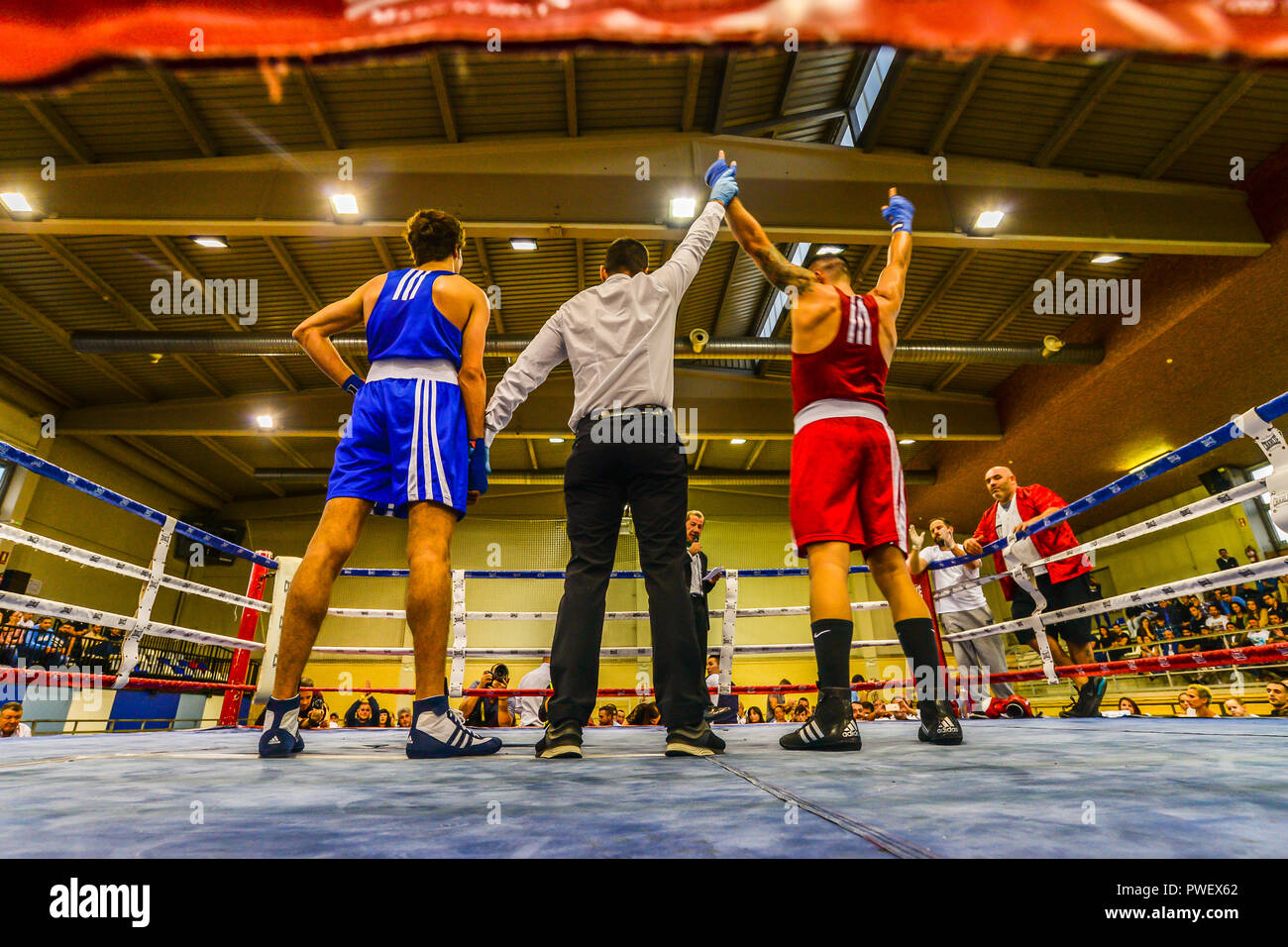 Boxing ring boxing glove action crowd hi-res stock photography and ...