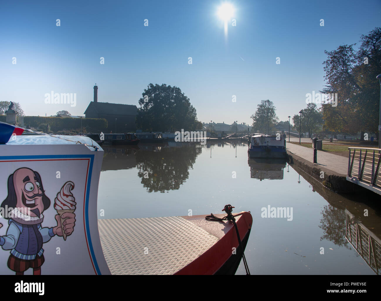 stratford upon Avon Warwickshire England UK October 10th view across ...