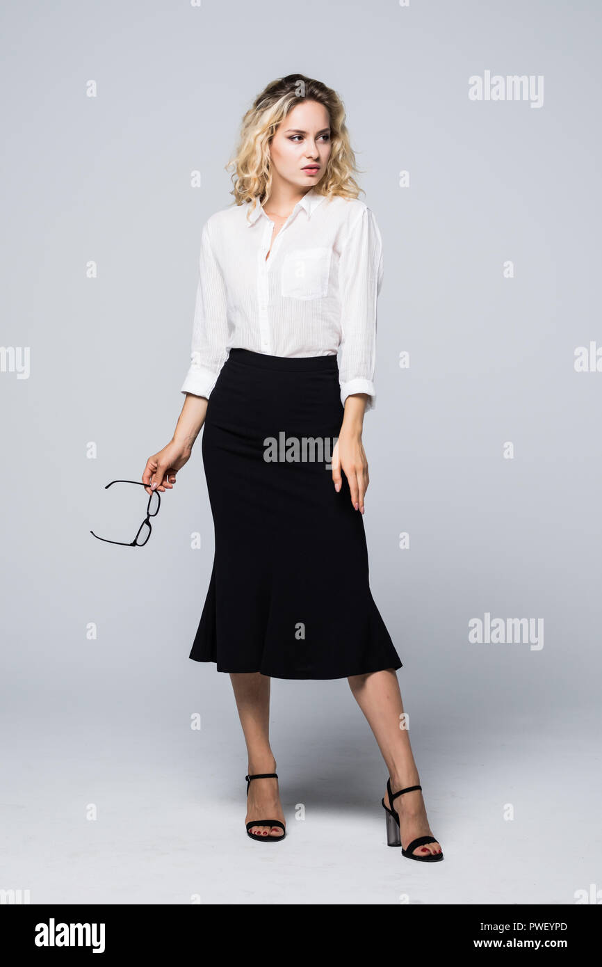 Portrait of a young professional business woman with ample copy space ...