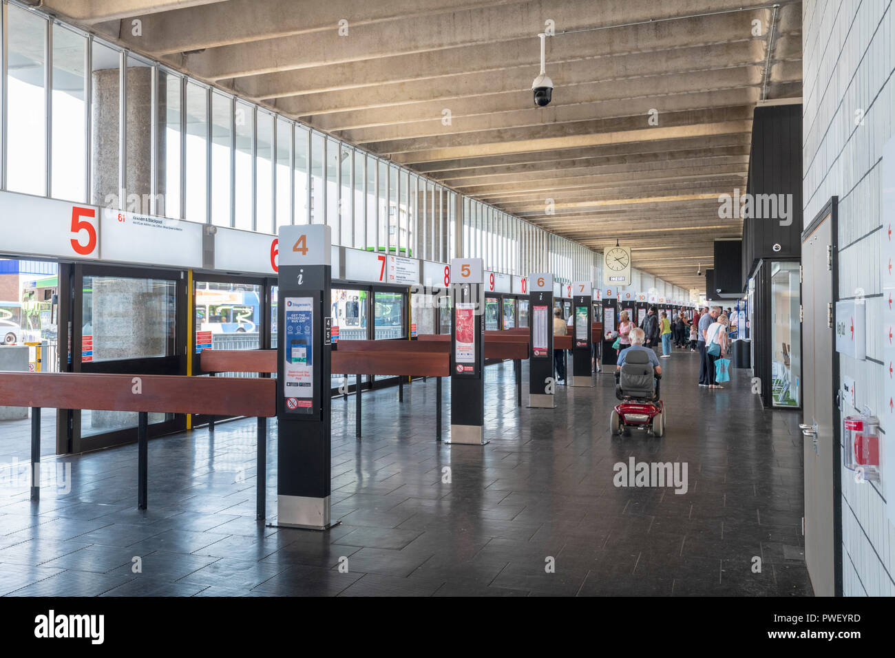 Inside Preston bus station Stock Photo - Alamy