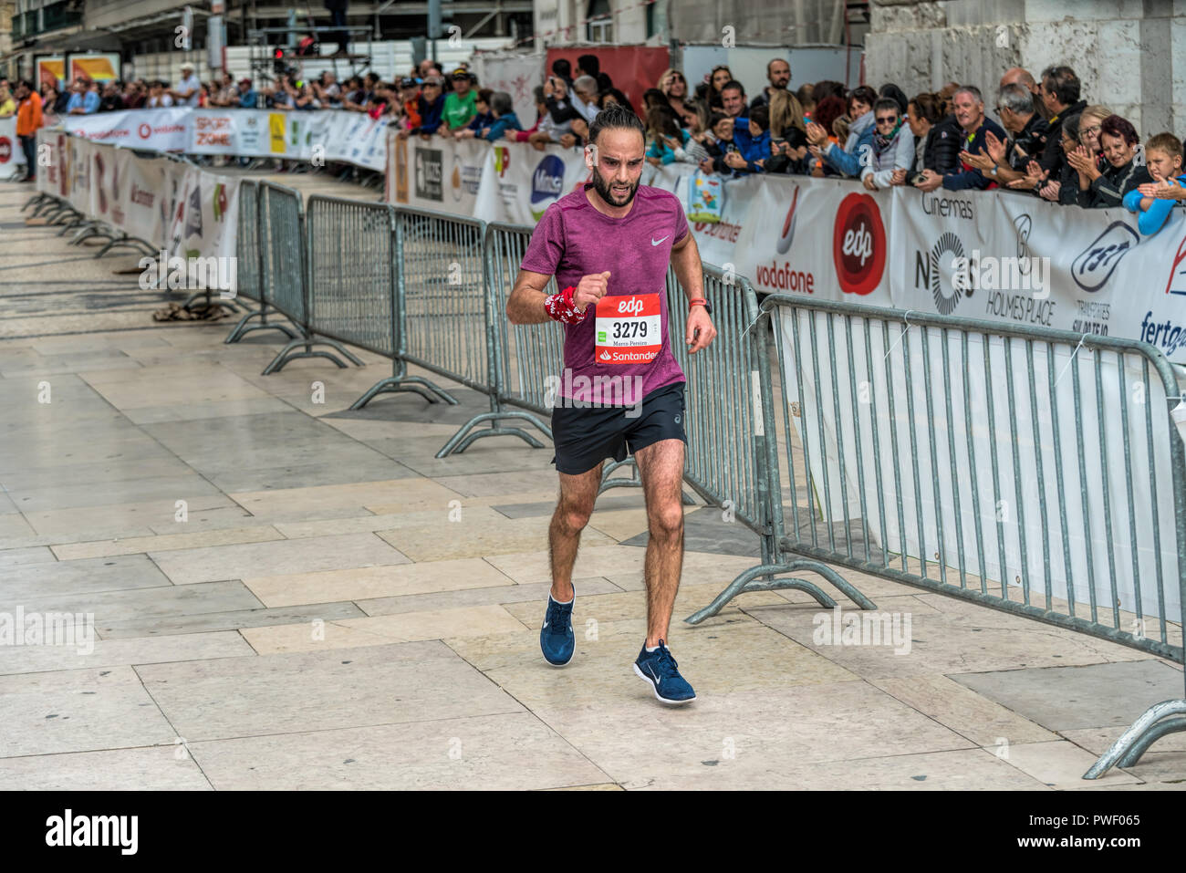 Lisbon, Portugal - OCTOBER 14, 2018: participants at the traditional ...