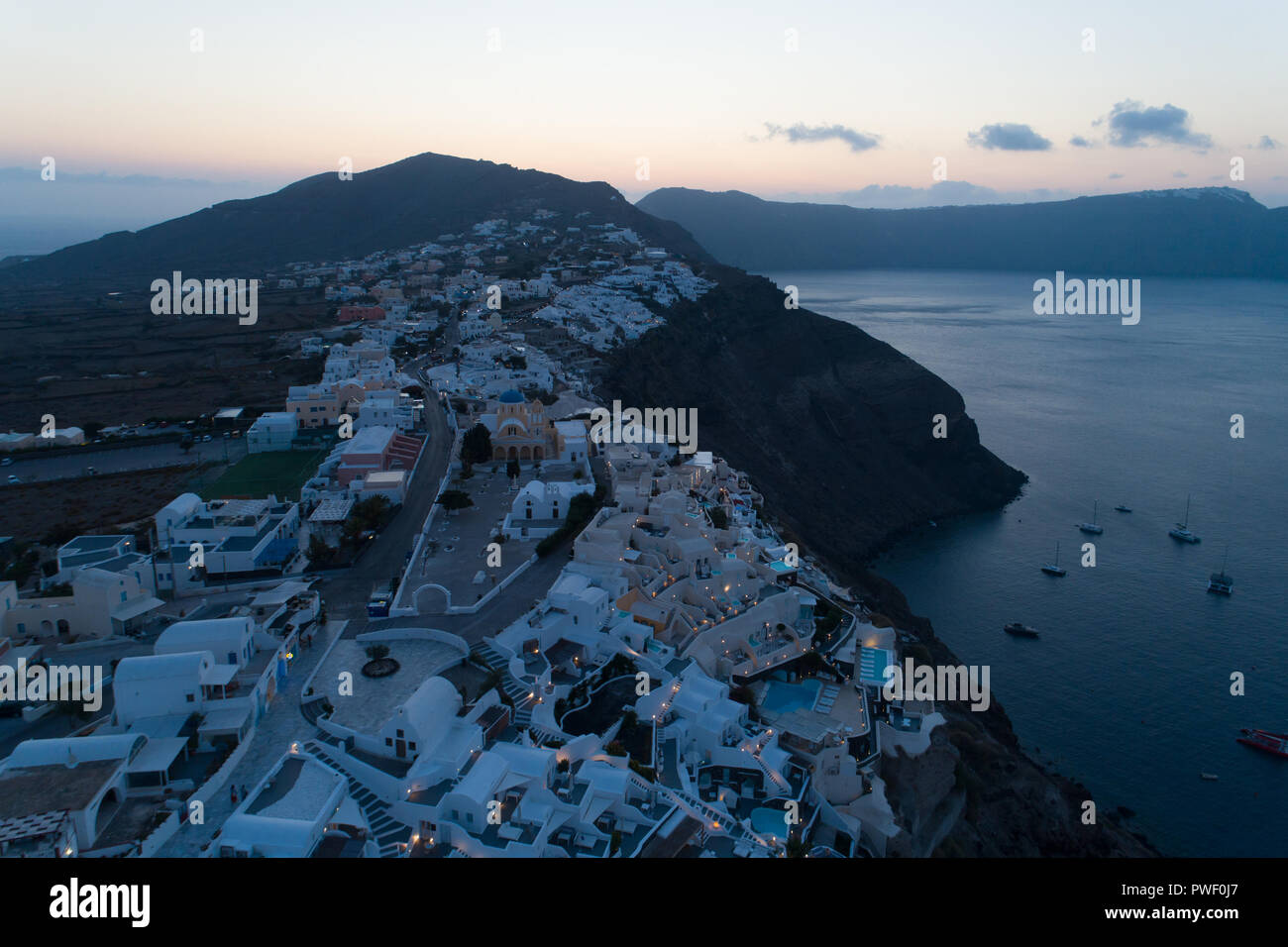Santorini drone hi-res stock photography and images - Alamy