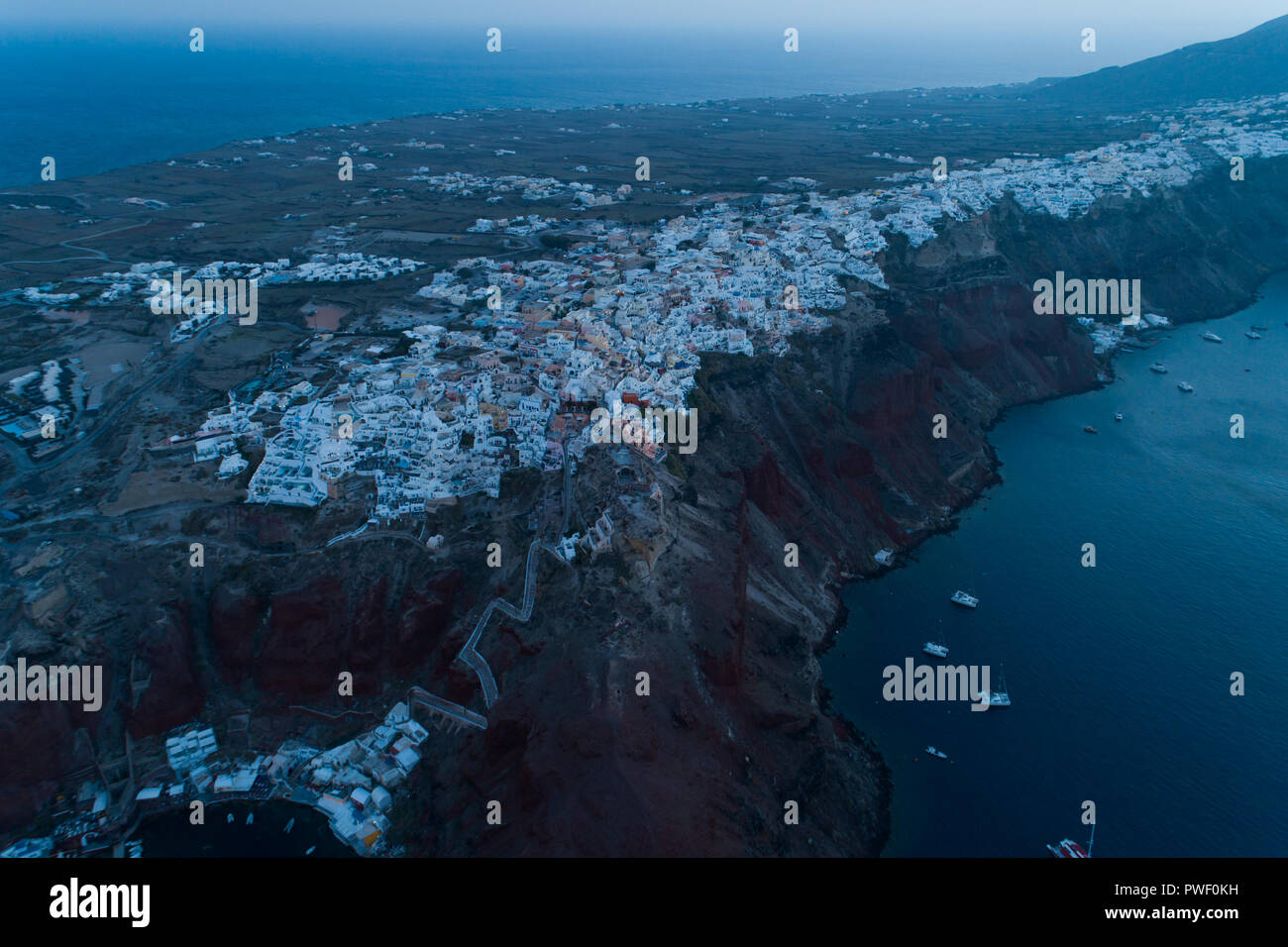 Santorini drone hi-res stock photography and images - Alamy