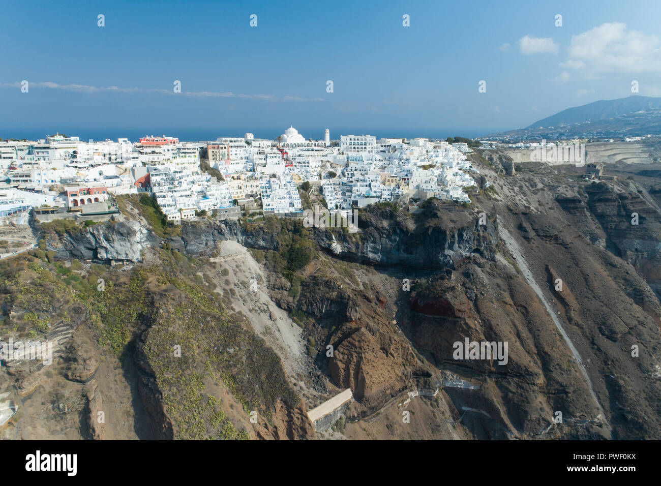 Aerial view of famous Greek resort Thira Stock Photo - Alamy