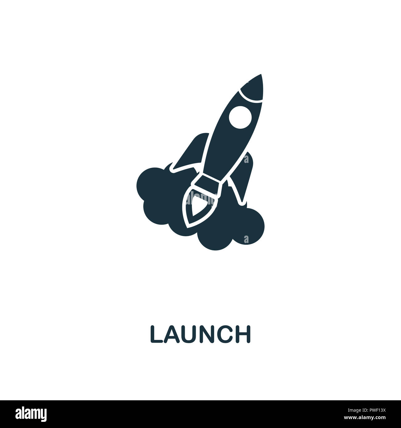 Launch icon. Premium style design from crowdfunding collection. UX and ...