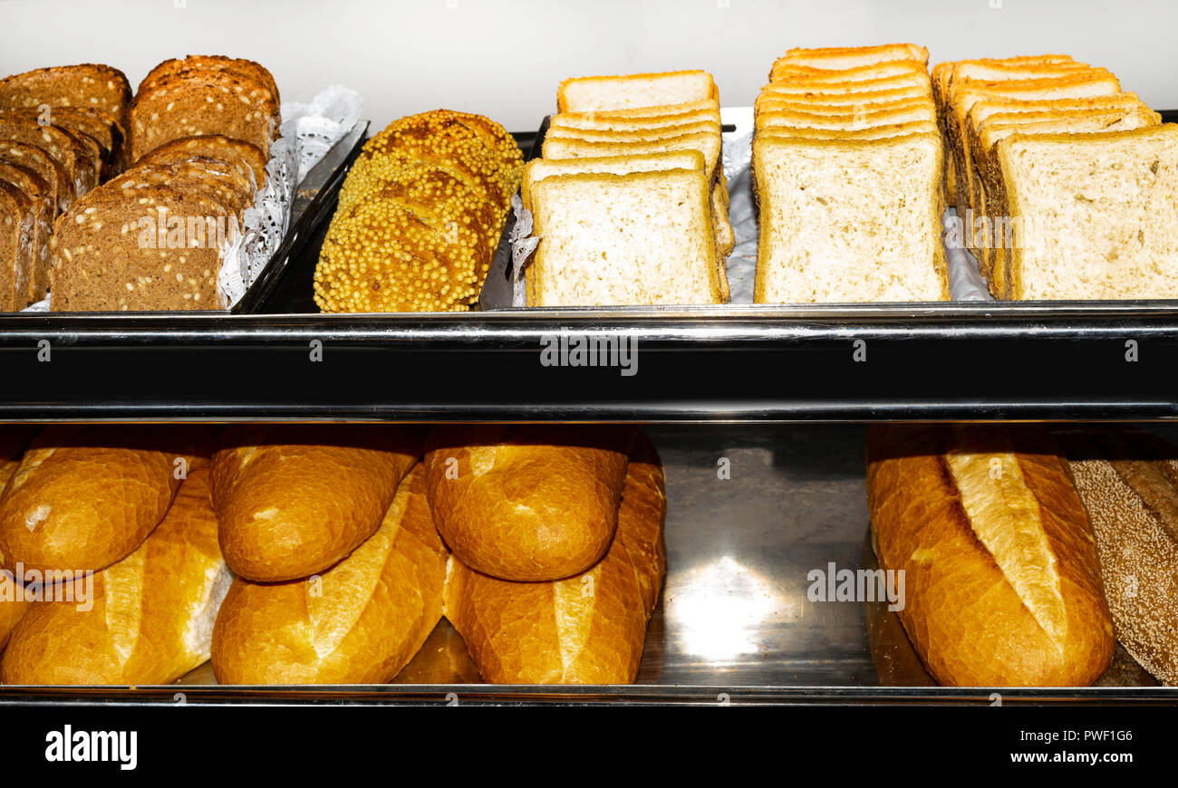 bakery shopping, Top view of assortment of different kind of cereal ...