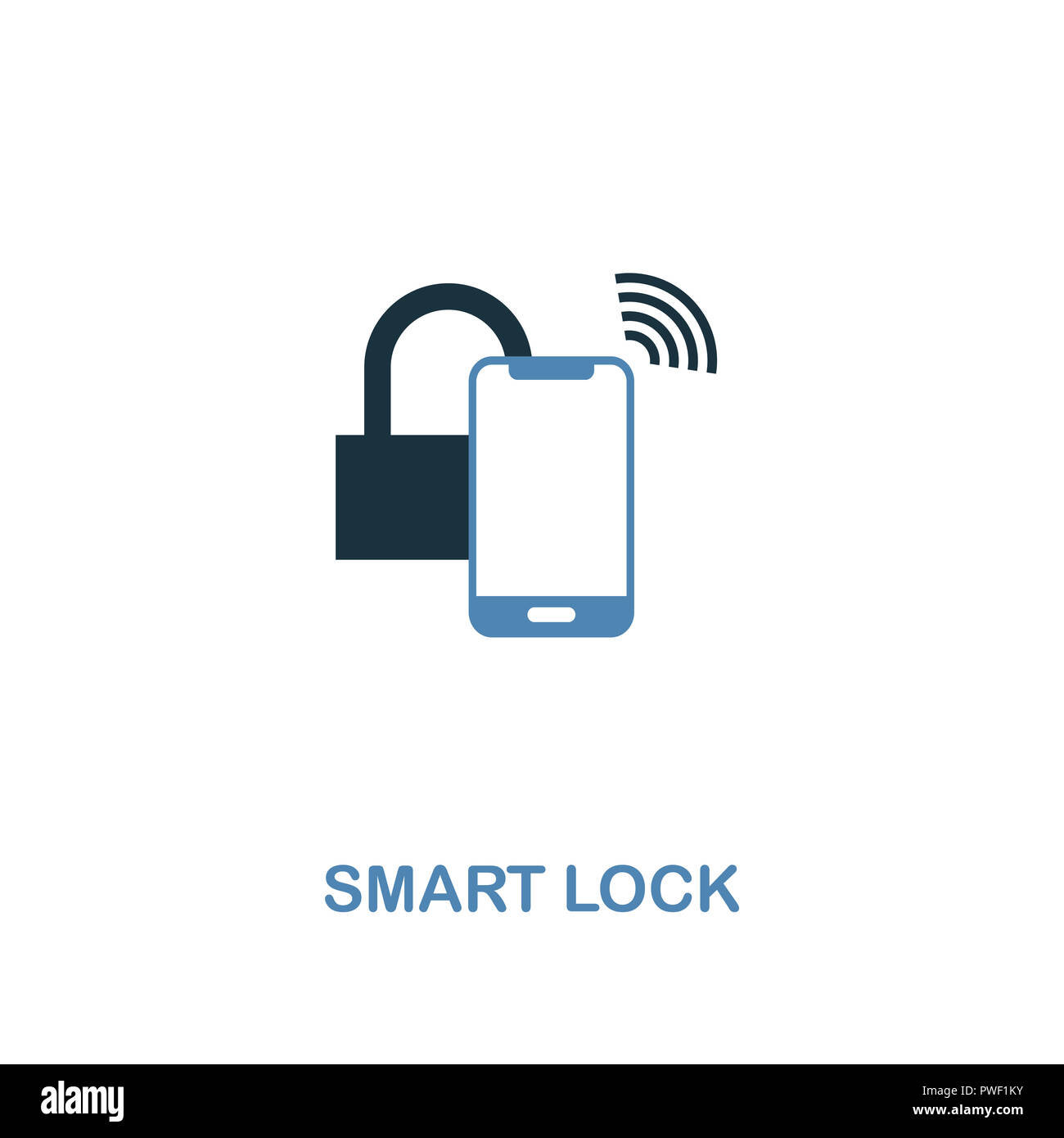 Smart Lock icon in two colors design. Premium style from smart devices icon collection. UI and ...