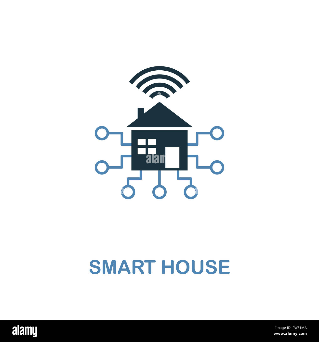 Smart House icon in two colors design. Premium style from smart devices ...