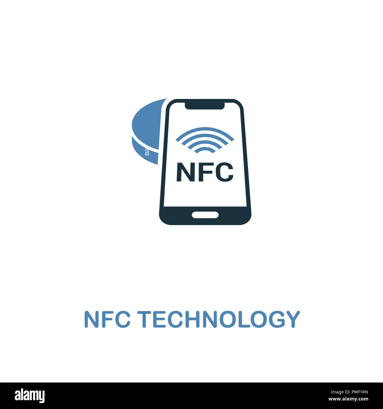 Nfc Technology icon in two colors design. Premium style from smart ...
