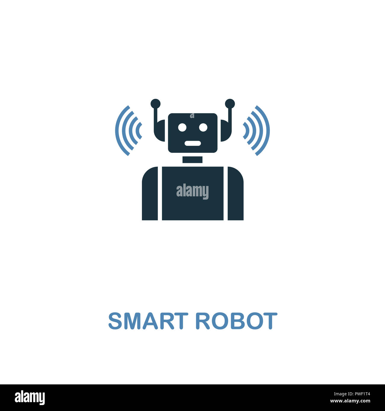 Smart Robot icon in two colors design. Premium style from smart devices ...