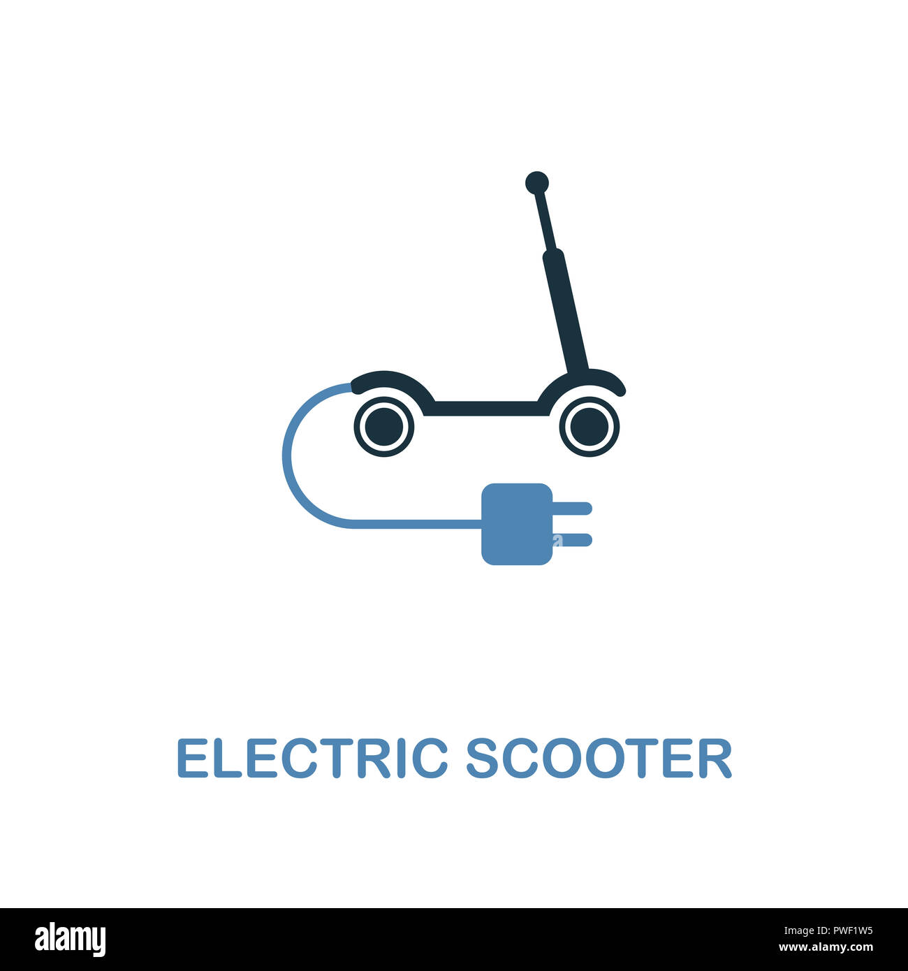 Electric Scooter icon in two colors design. Premium style from smart ...