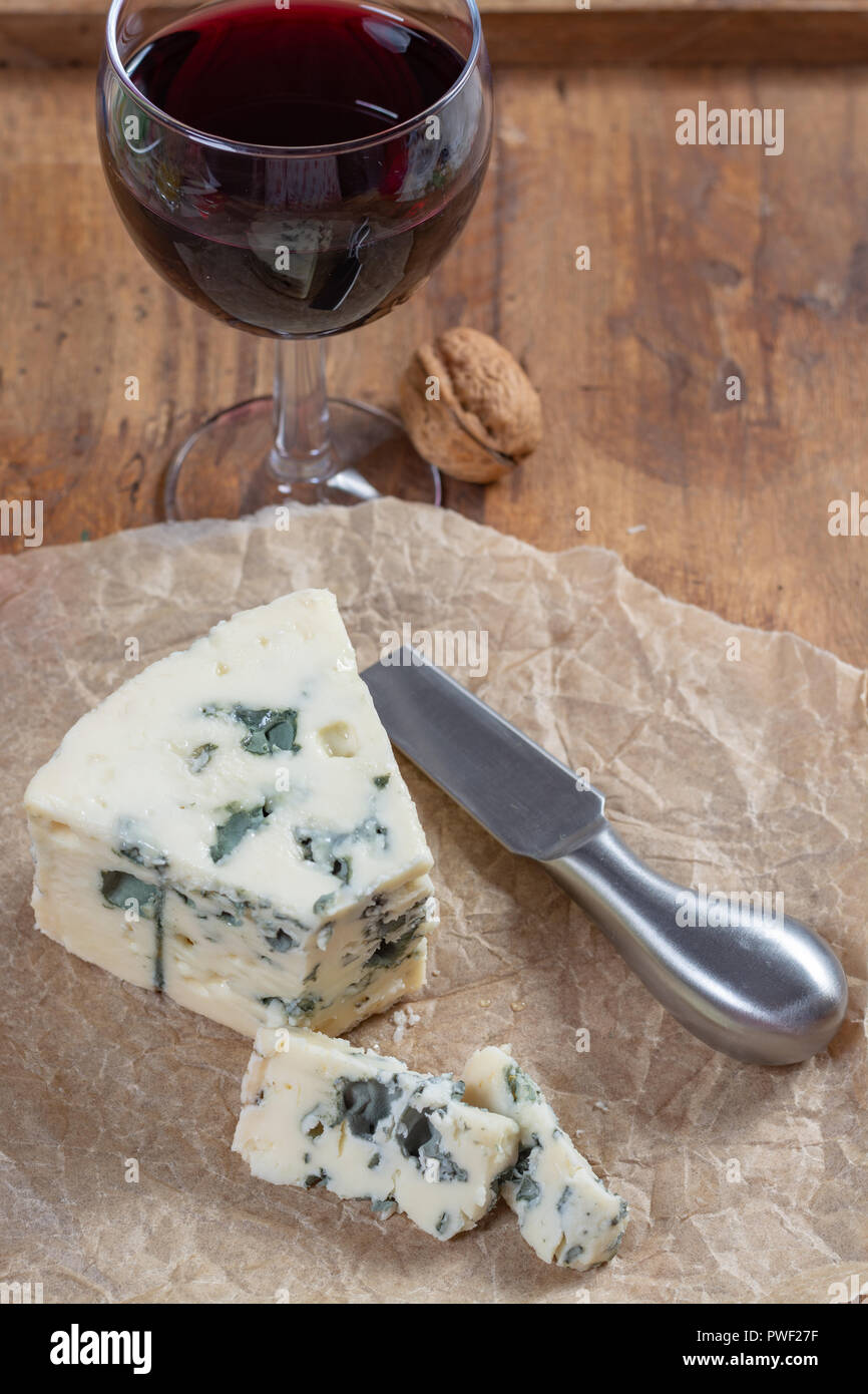 Roquefort, soft French cheese made from sheep milk on south of France ...