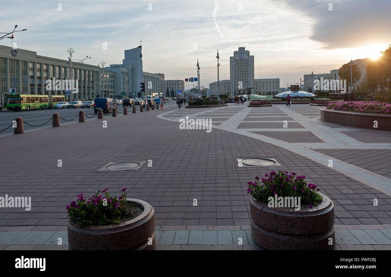 Independence Square, Minsk, Belarus Stock Photo - Alamy