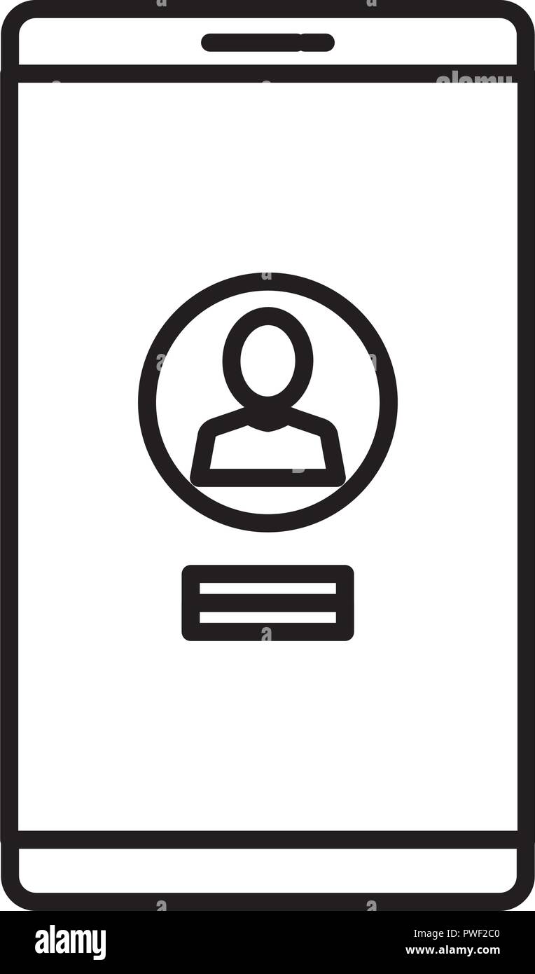 smartphone with acount user vector illustration design Stock Vector ...
