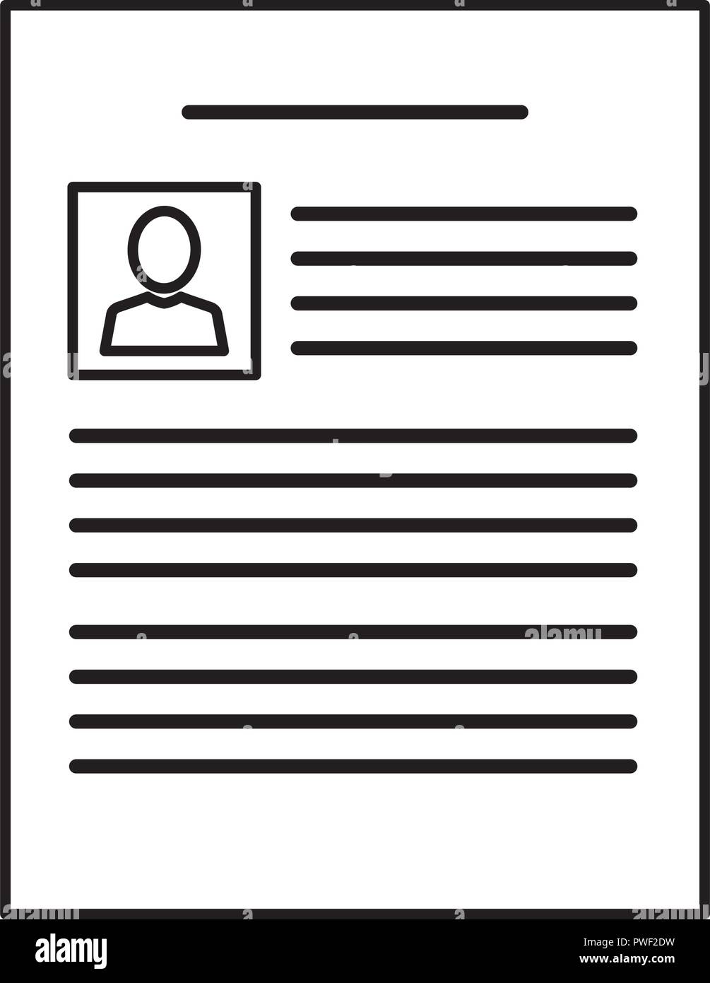 curriculum vitae paper document vector illustration design Stock Vector ...