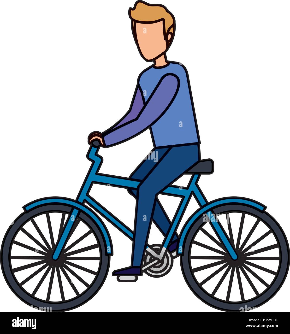 Boy Riding Bicycle Cartoon Character Stock Photos & Boy Riding Bicycle ...