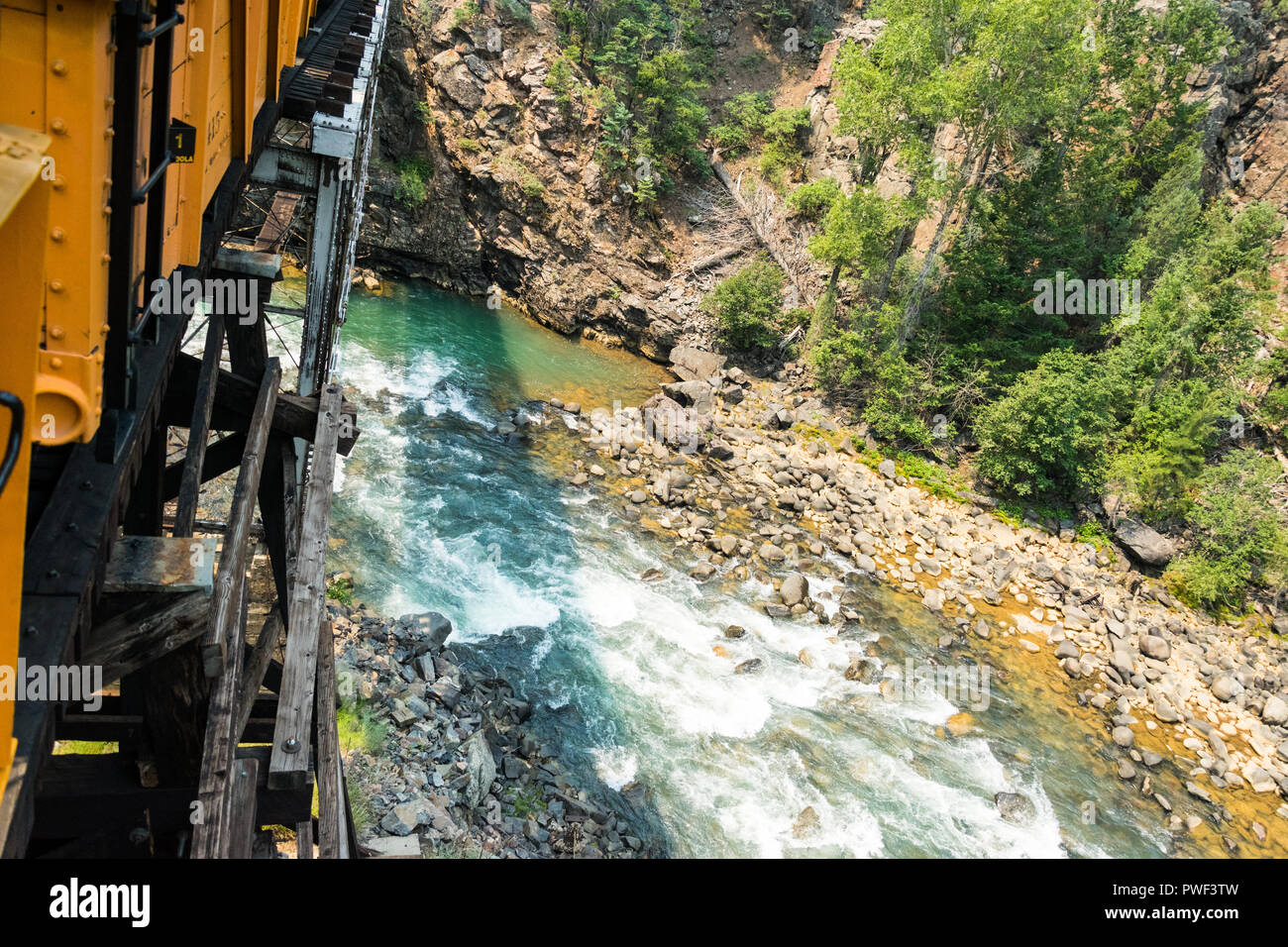 Traintracks along the Narrow Gauge Railroad from Durango to Silverton ...