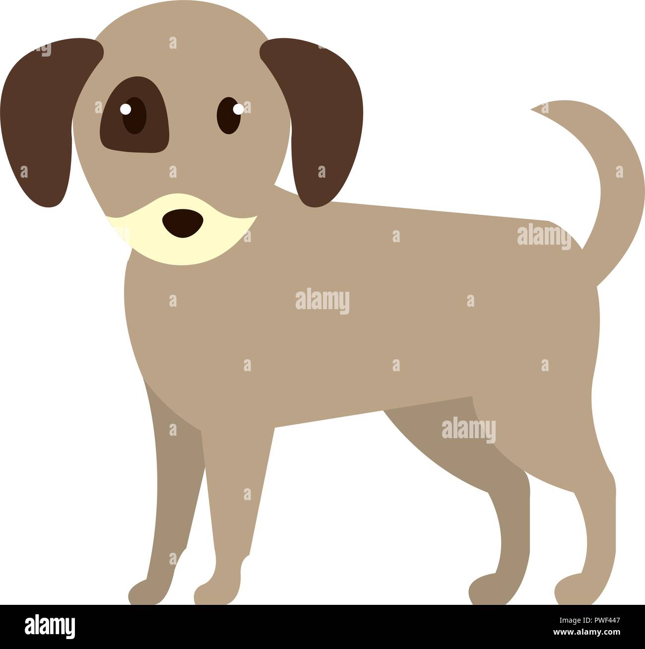 cute little dog character vector illustration design Stock Vector Image ...