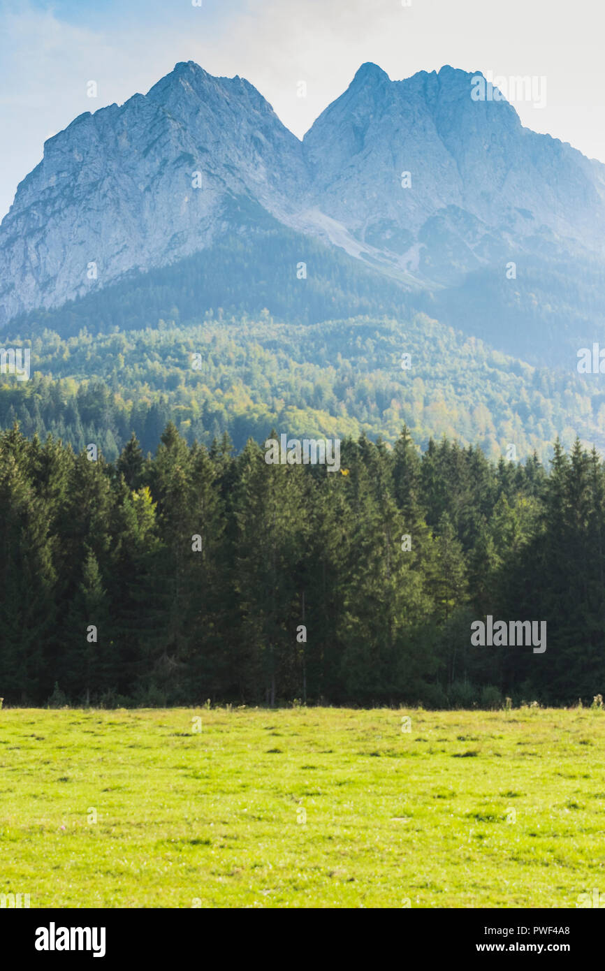 Landscape view Bavarian Alps in Germany, Europe Stock Photo - Alamy