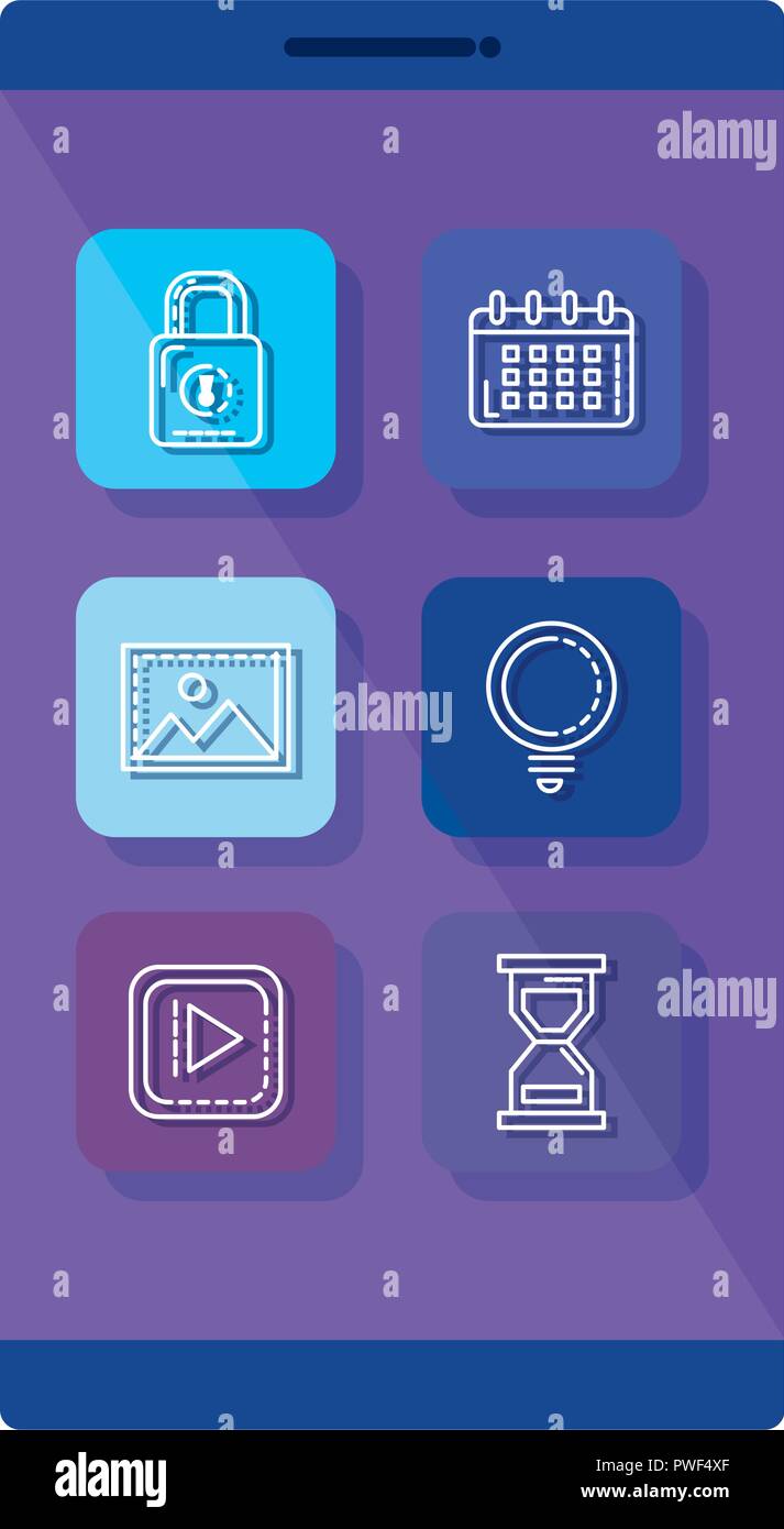 smartphone with settings menu vector illustration design Stock Vector ...