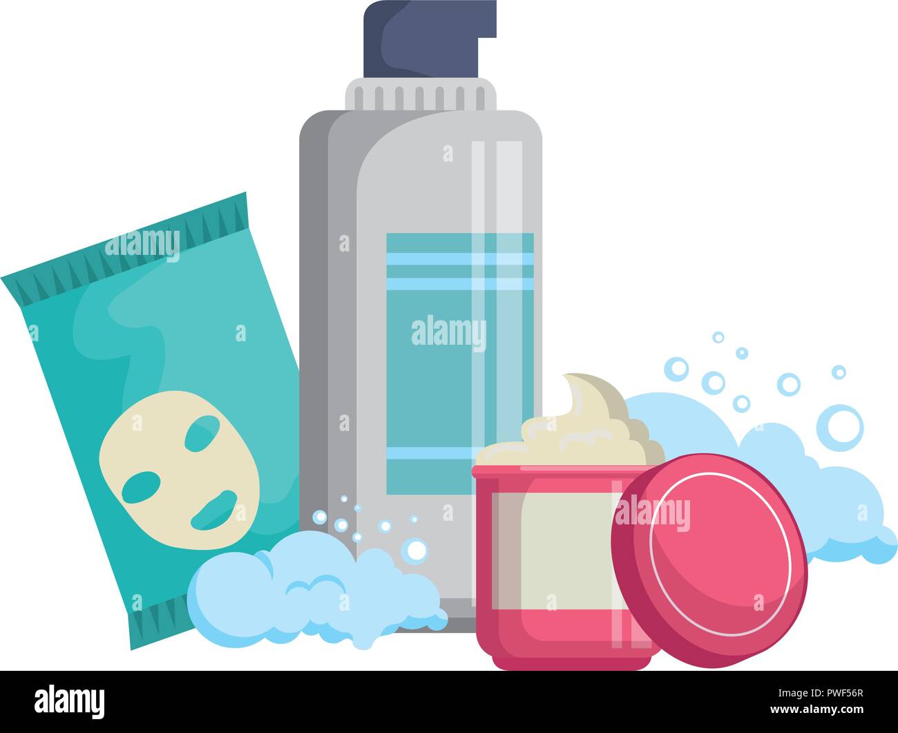set of facial creams products vector illustration design Stock Vector ...