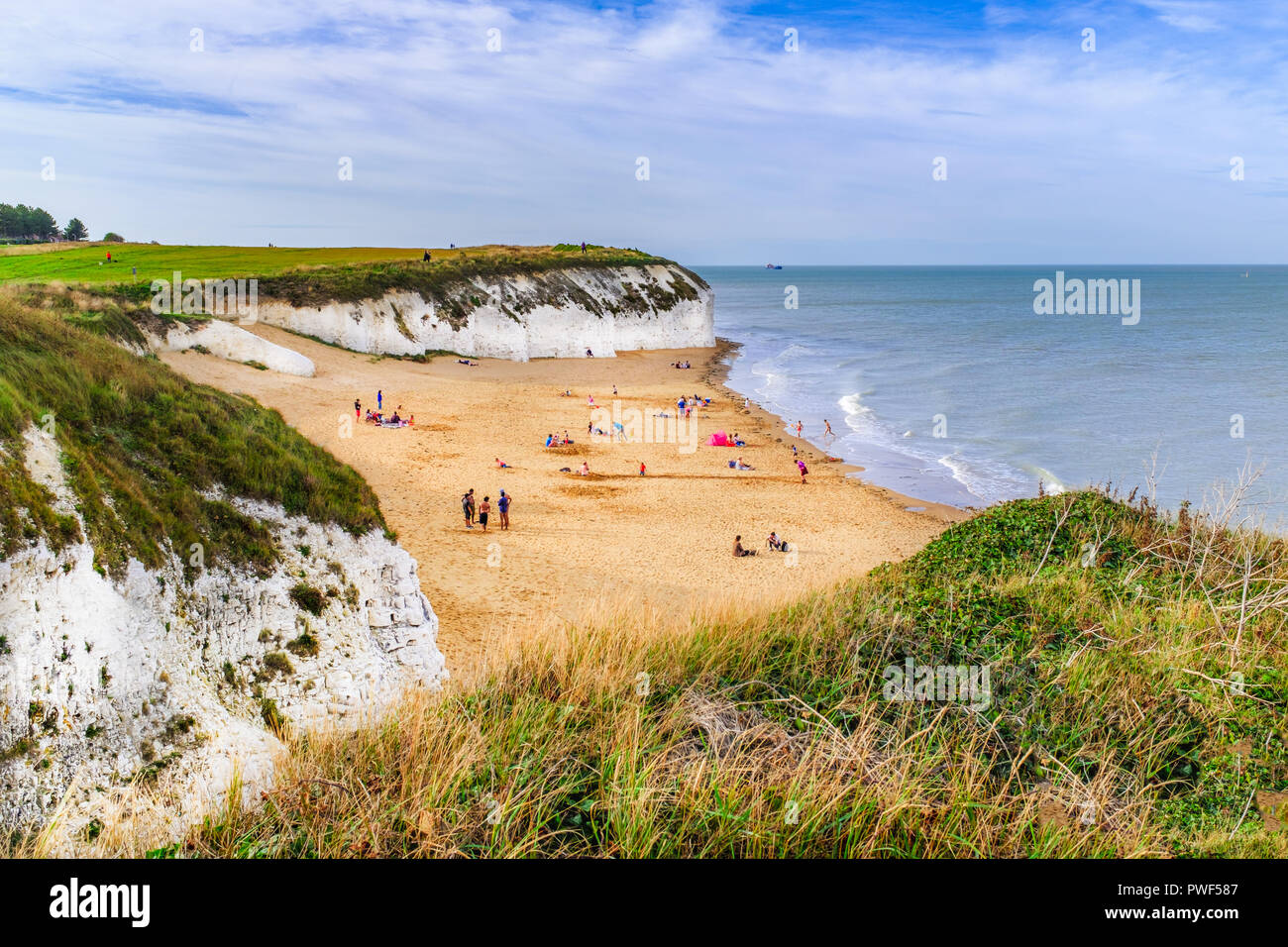 Botany Bay a golden beach on the Thanet, Kent coast on the south east ...
