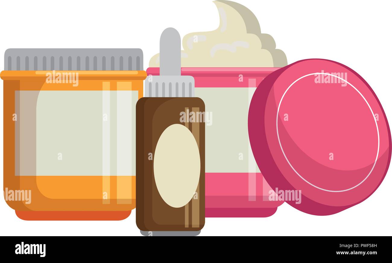 set of facial creams products vector illustration design Stock Vector ...