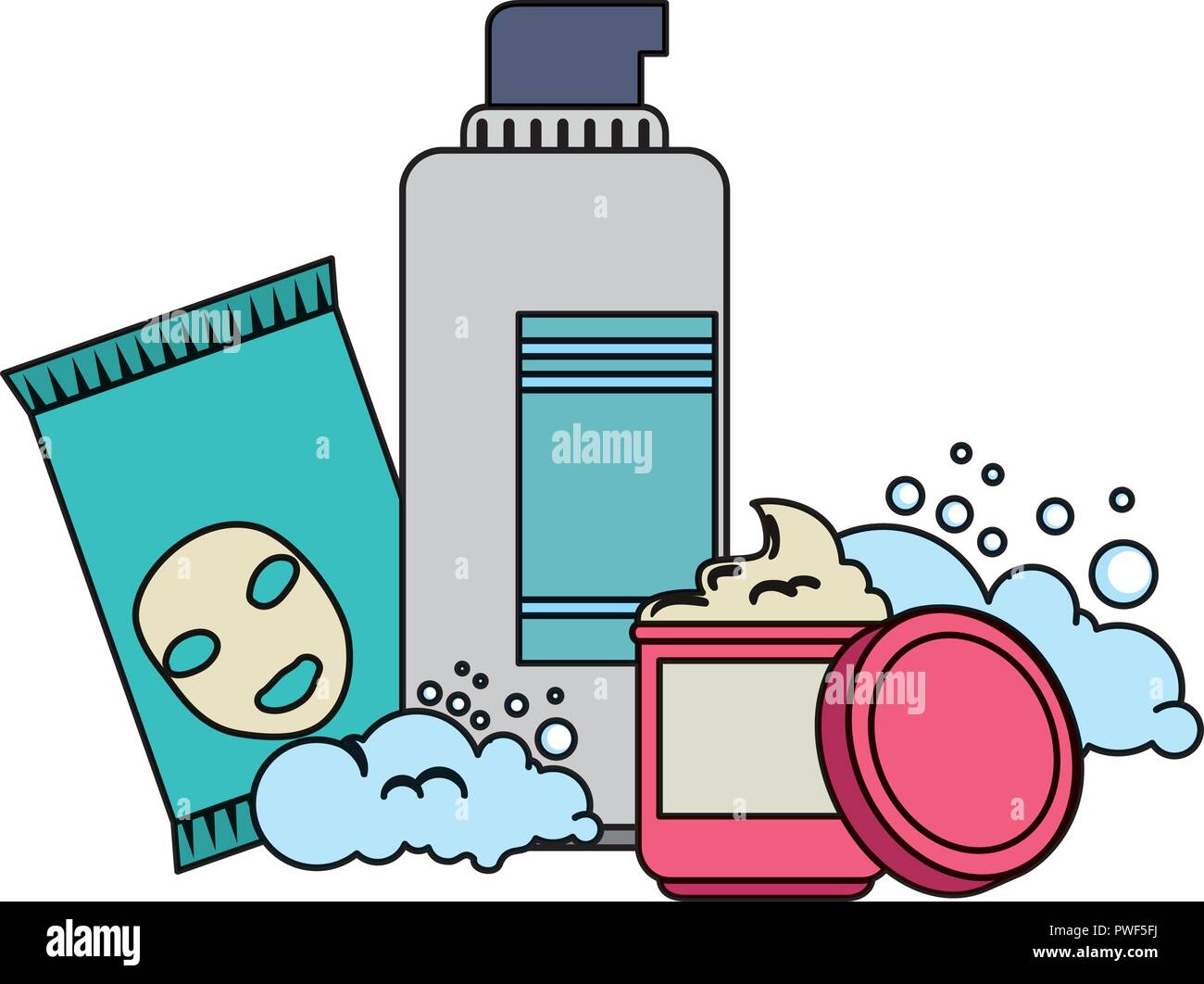 set of facial creams products vector illustration design Stock Vector ...