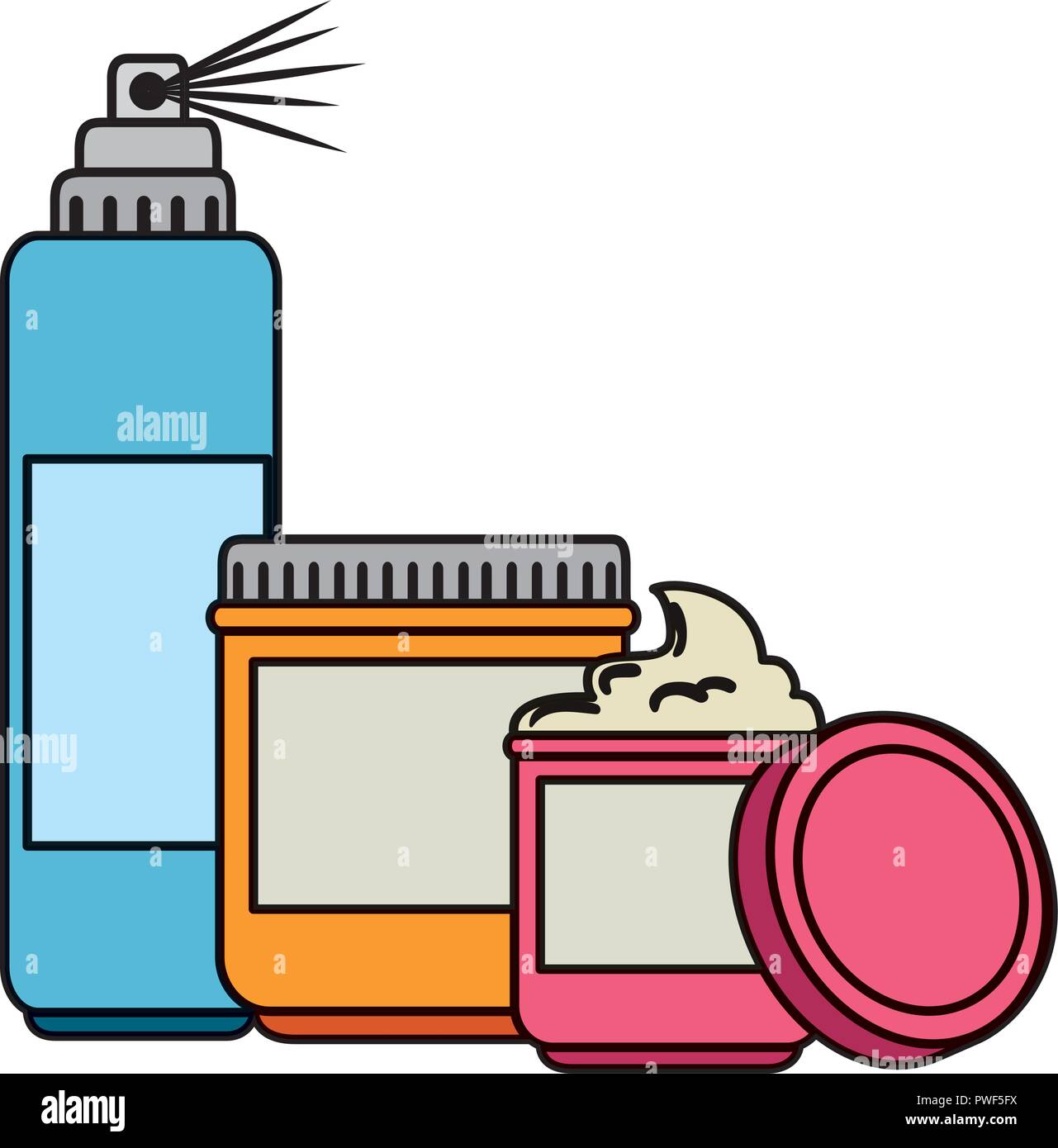 set of facial creams products vector illustration design Stock Vector ...